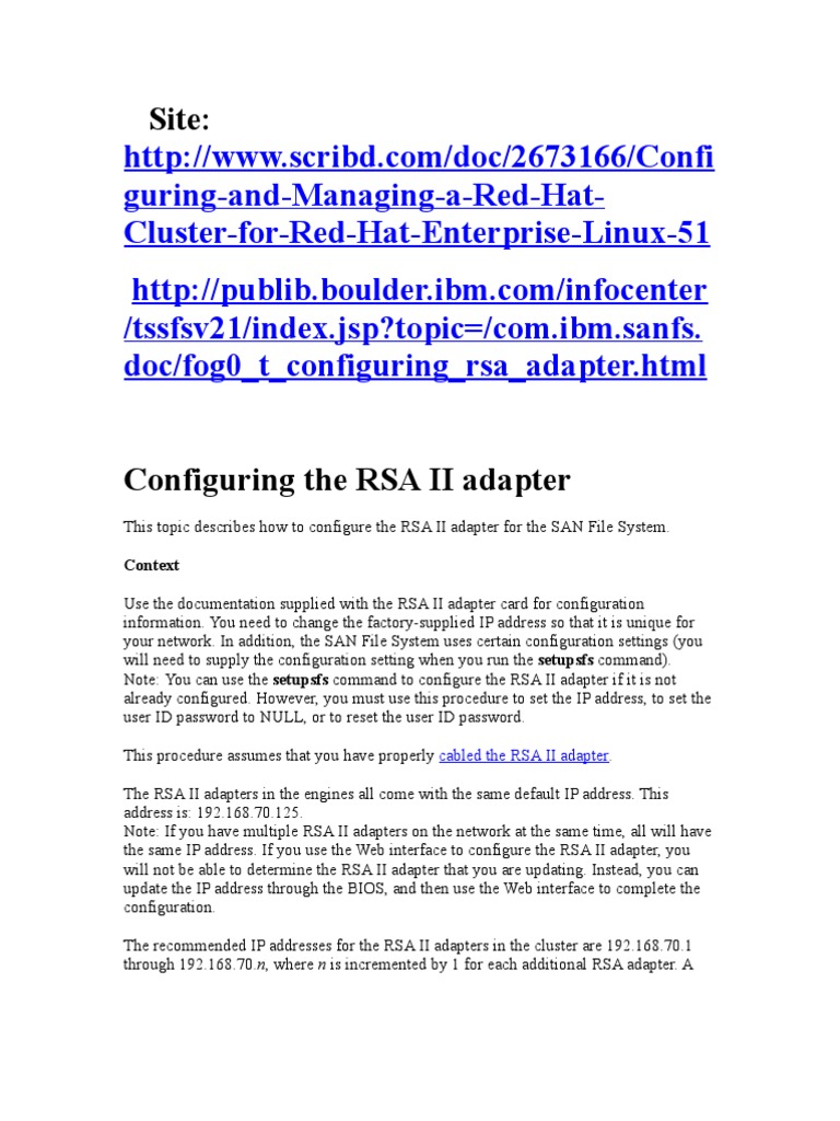 RSA-II Card Installation | PDF | Booting | Floppy Disk