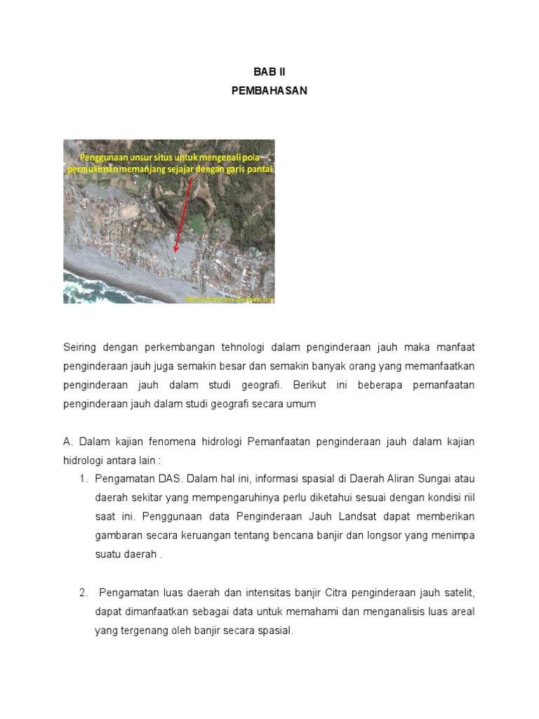 Pemanfaatan Citra Penginderaan Jauh Untuk Mengatasi Banjir | PDF