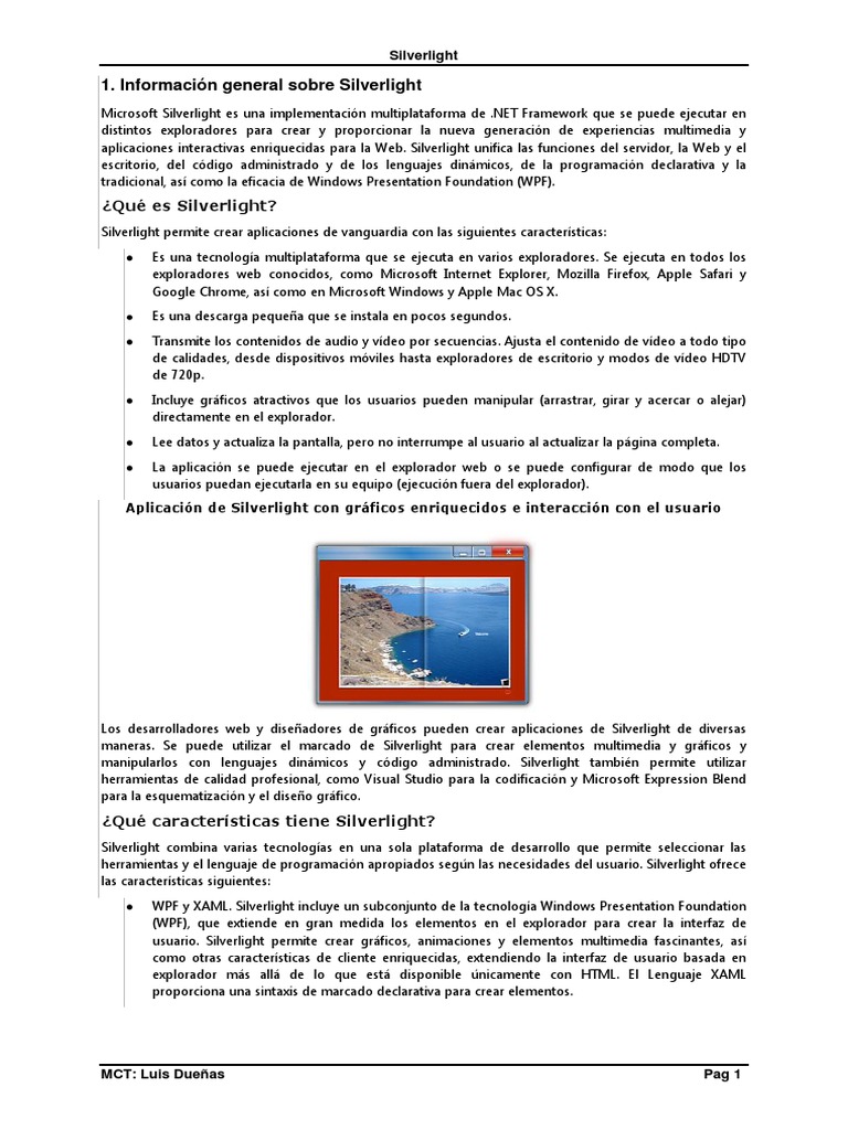 Manual 14 - Silverlight | PDF | Microsoft Silverlight | Lenguaje de marcado de aplicación extensible