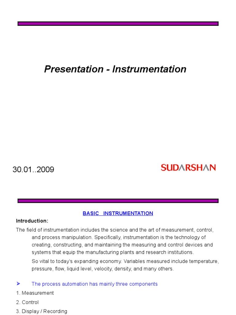 Presentation - Instrumentation | PDF | Signal (Electrical Engineering ...
