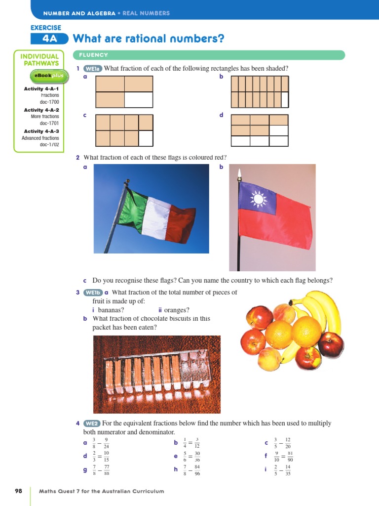What Are Rational Numbers?: Individual Pathways | PDF | Fraction ...