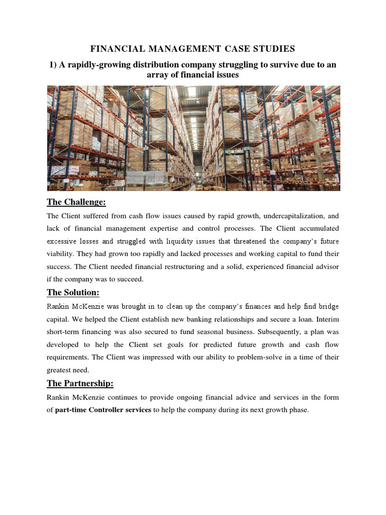 Financial Management Case Studies | PDF | Venture Capital | Corporate ...