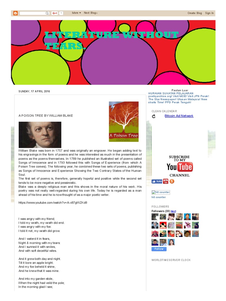 Literature SPM BI | PDF | Anger | Poetry