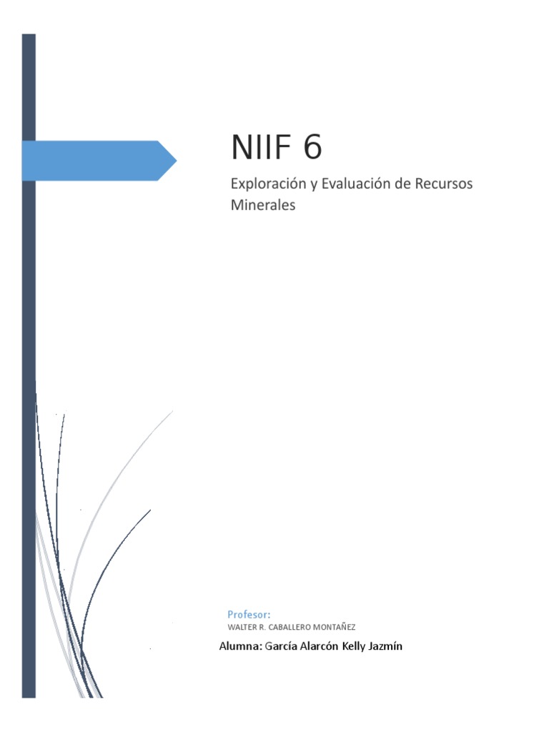 NIIF 6 Exploración y Evaluación de Recursos Minerales | PDF | normas ...