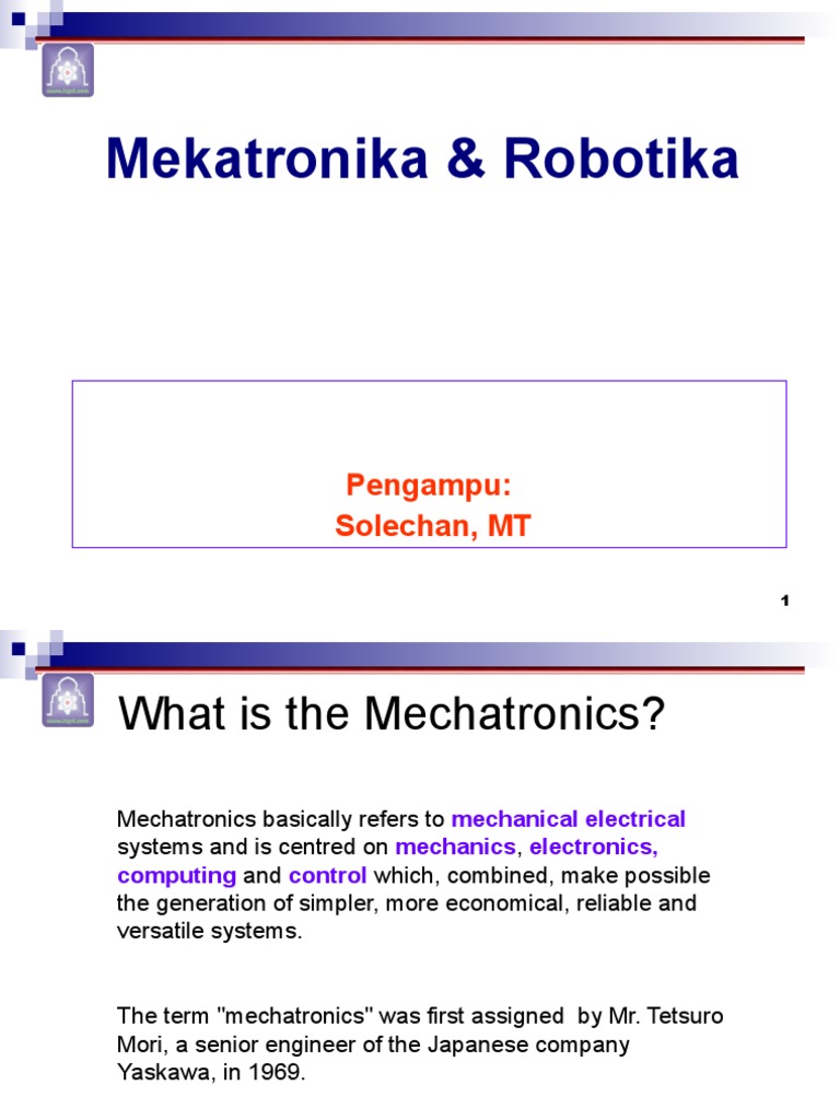 Mekatronika Dan Robotika | PDF | Robotics | Mechatronics