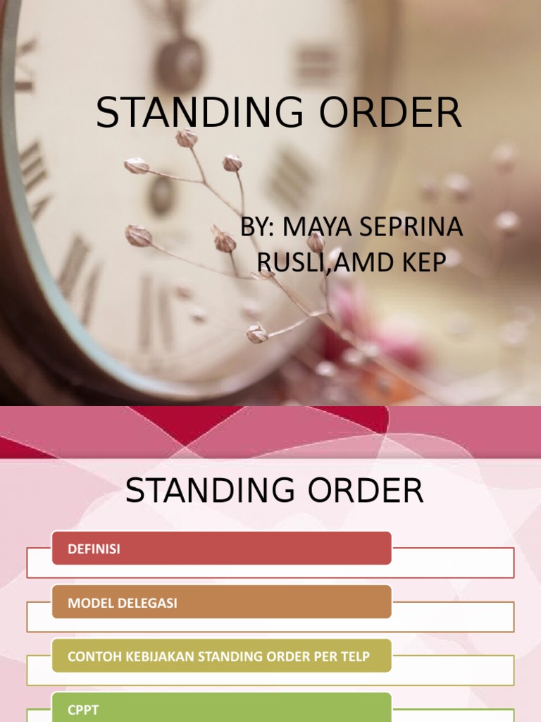 Definisi dan Contoh Standing Order | PDF | Sains & Matematika