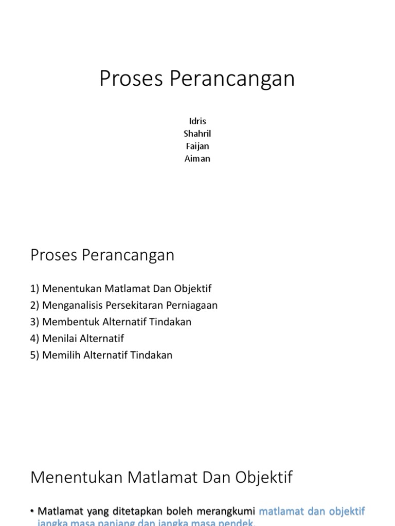 Proses Perancangan | PDF
