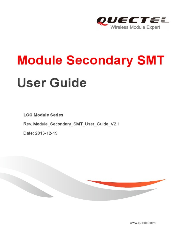 Module Secondary SMT User Guide V2.1 | PDF | Electrical Engineering ...