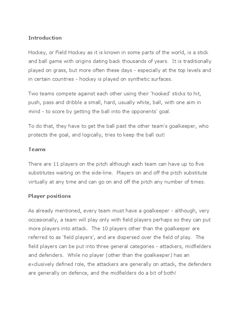 Peraturan Asas Hoki | PDF | Referee | Team Sports