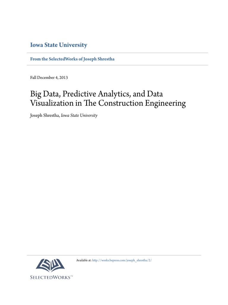 Big Data, Predictive Analytics, and Data Analytics in Construction Industry | PDF | Big Data ...