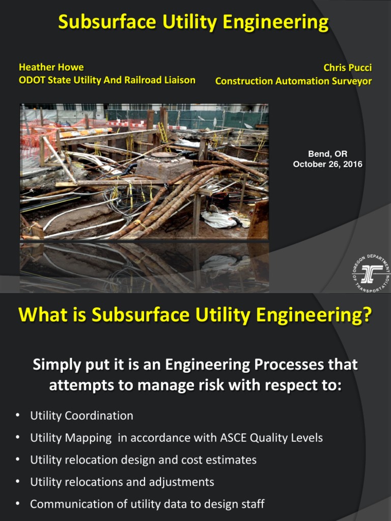 Subsurface Utility Engineering | Engineering | Technology