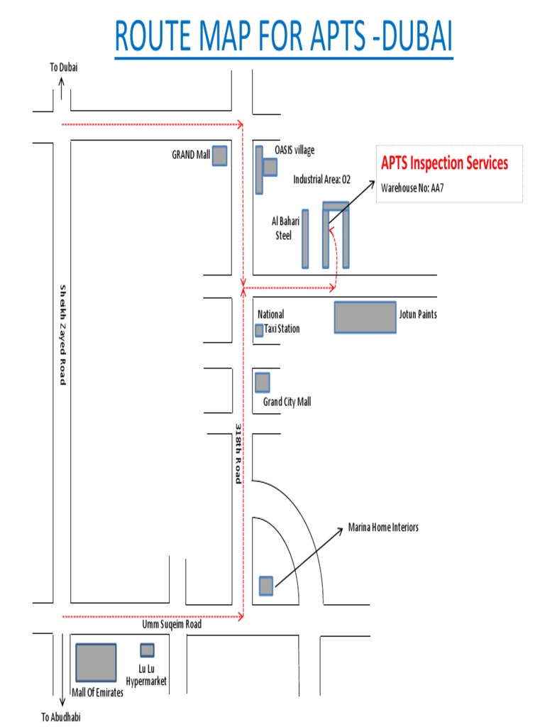 APTS-Dubai Route Map | PDF