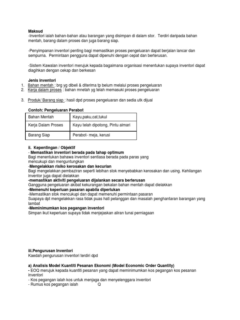 PP Kawalan Inventori | PDF