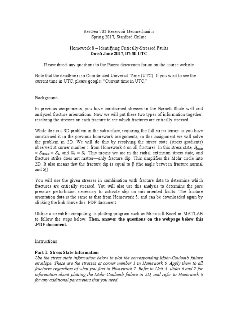 Homework 8 - Identifying Critically-Stressed Faults | PDF | Stress ...