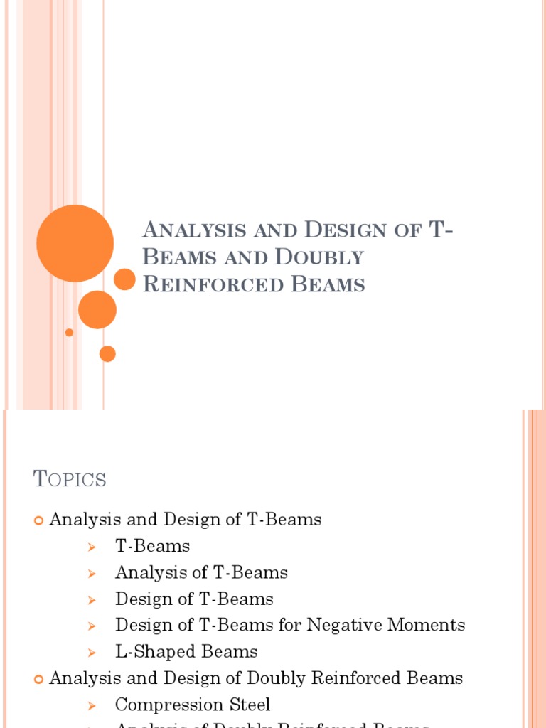 Chap 5 Analysis and Design of T-Beams and Doubly Reinforced Beams | PDF ...