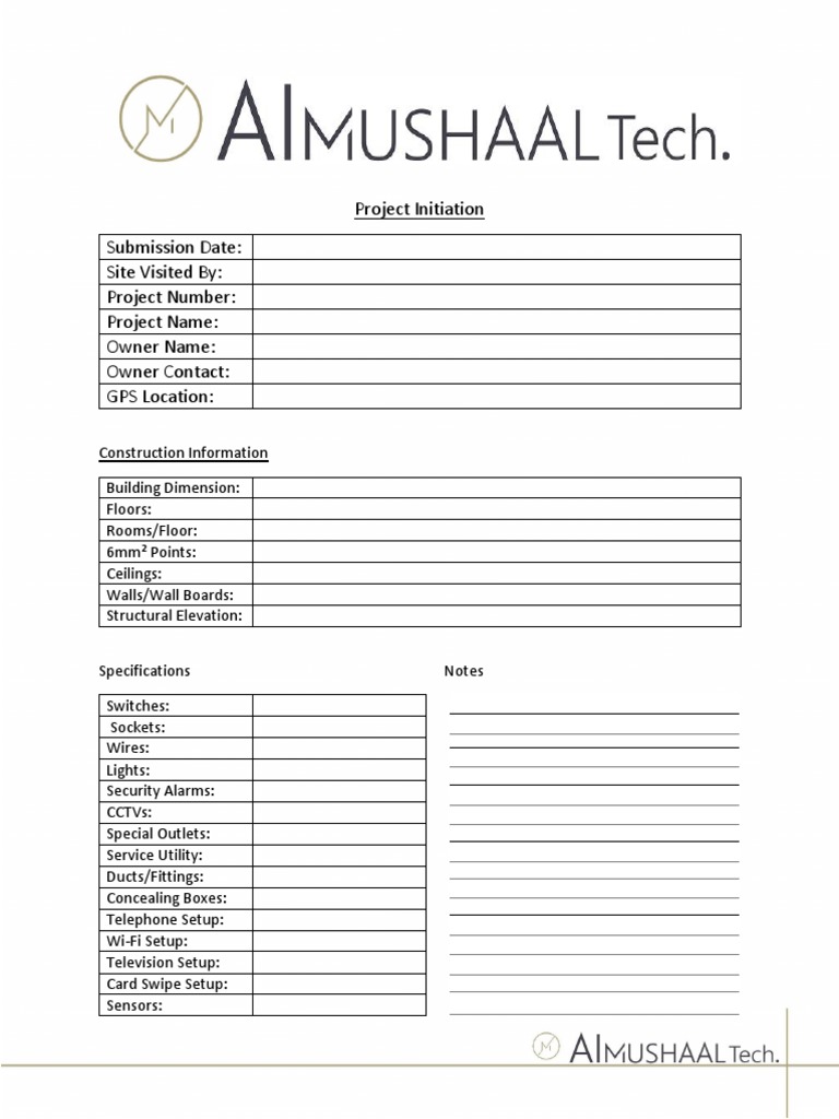Project Initiation | PDF | Home & Garden | Technology & Engineering