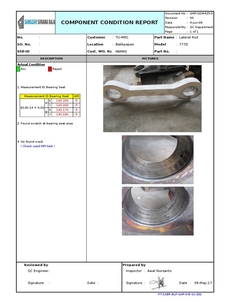 CCR Lateral Rod 777 T10 LH | PDF | Technology & Engineering