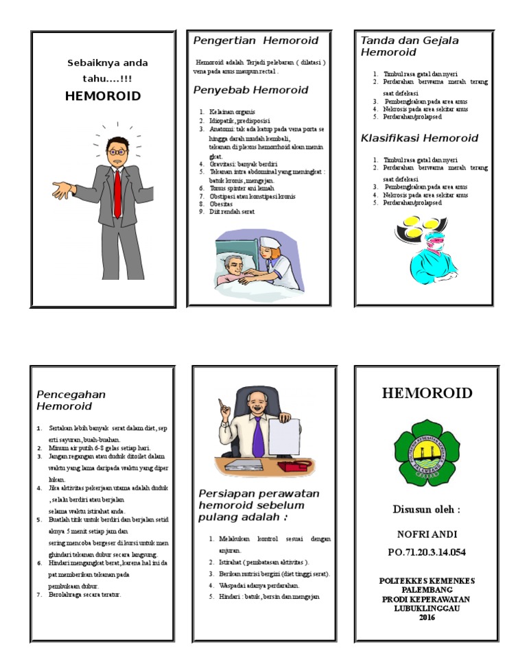 Leaflet Hemoroid | PDF | Kesehatan Holistik