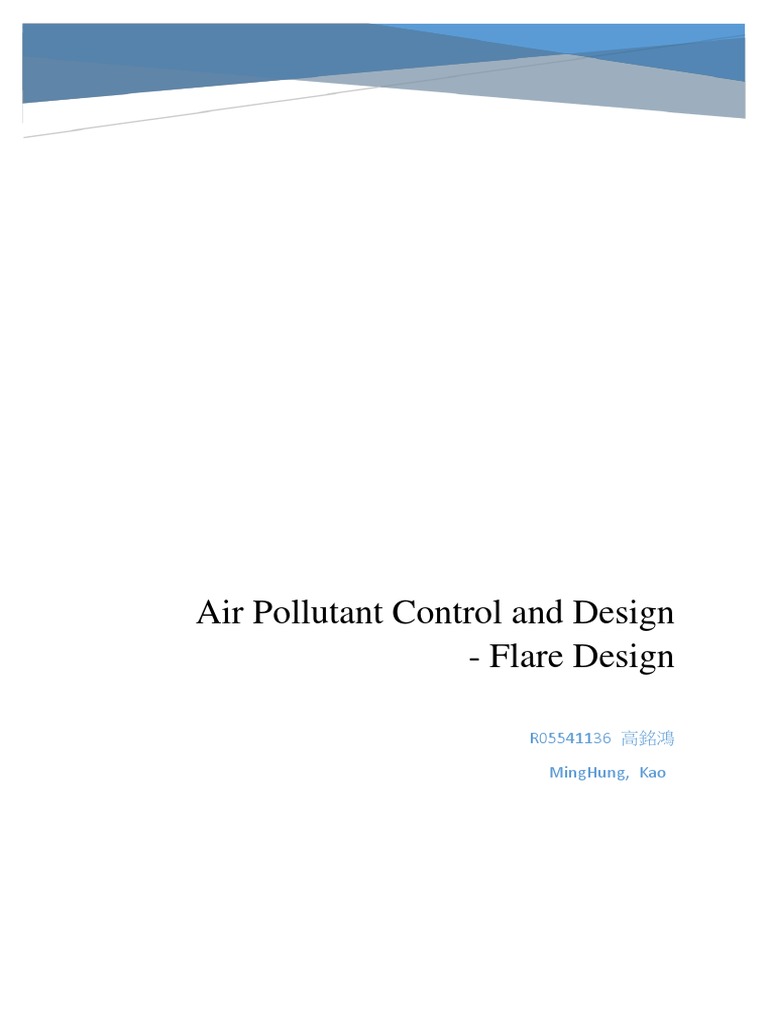 Air Pollutant Control and Flare Design Optimization | PDF | Combustion ...