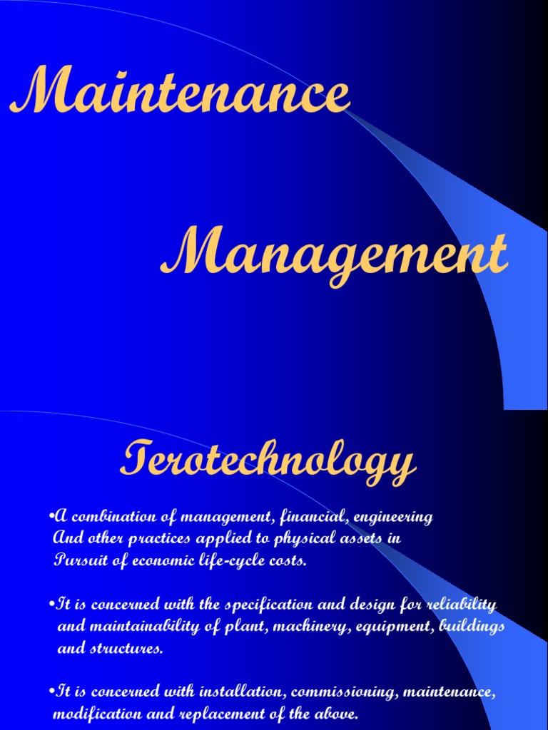 Mainmgt | PDF | Maintenance | Specification (Technical Standard)