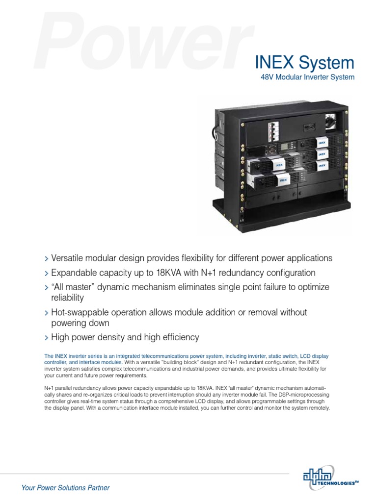 INEX System: 48V Modular Inverter System | PDF | Power Inverter ...