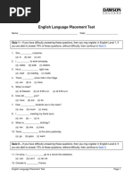 English Placement Test Overview | PDF