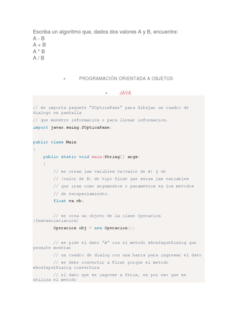 Algoritmos en C++ y Java | PDF | C ++ | Java (lenguaje de programación)