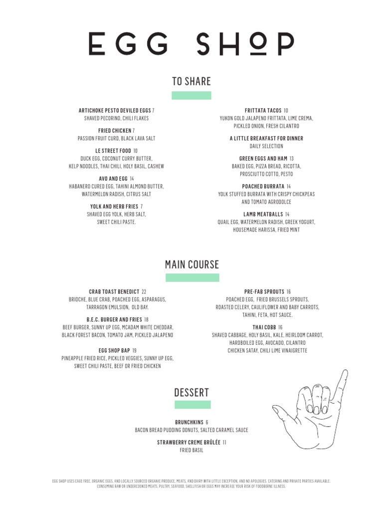 To Share | Egg As Food | Western Cuisine