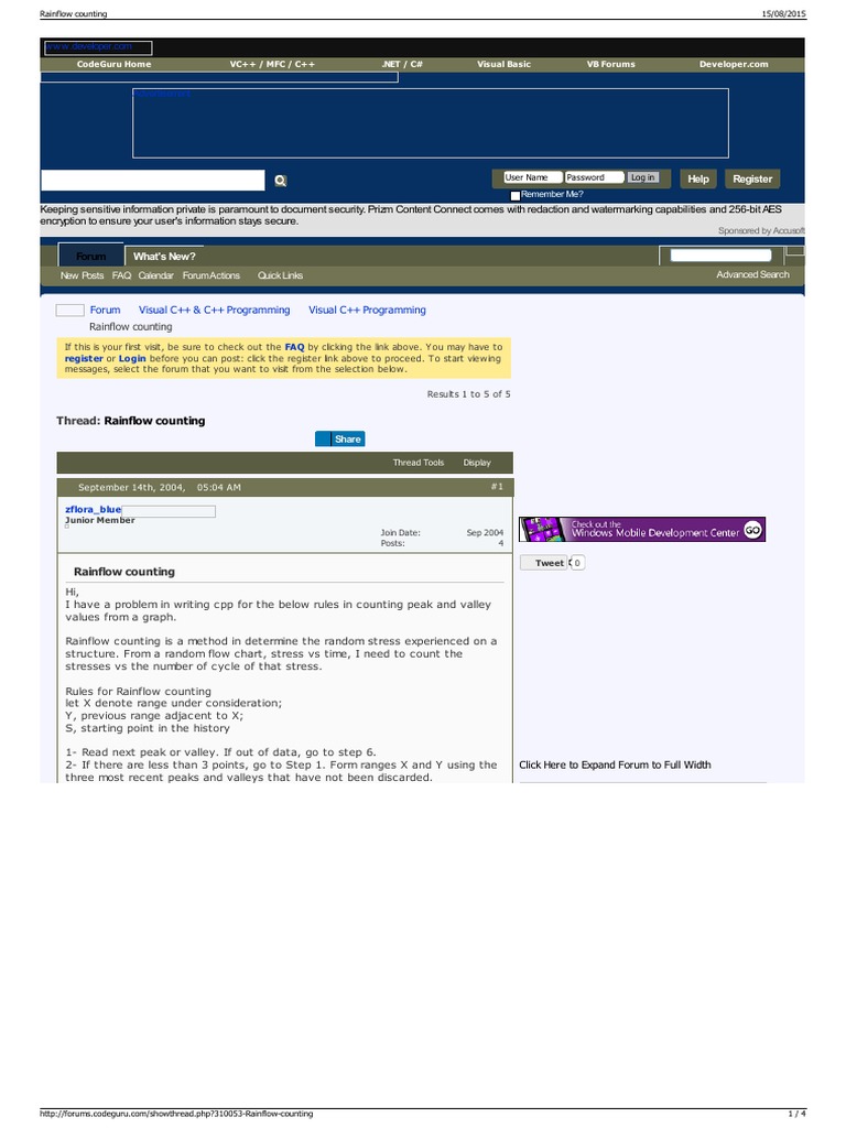 Rainflow Counting | PDF | Internet Forum | Fatigue (Material)