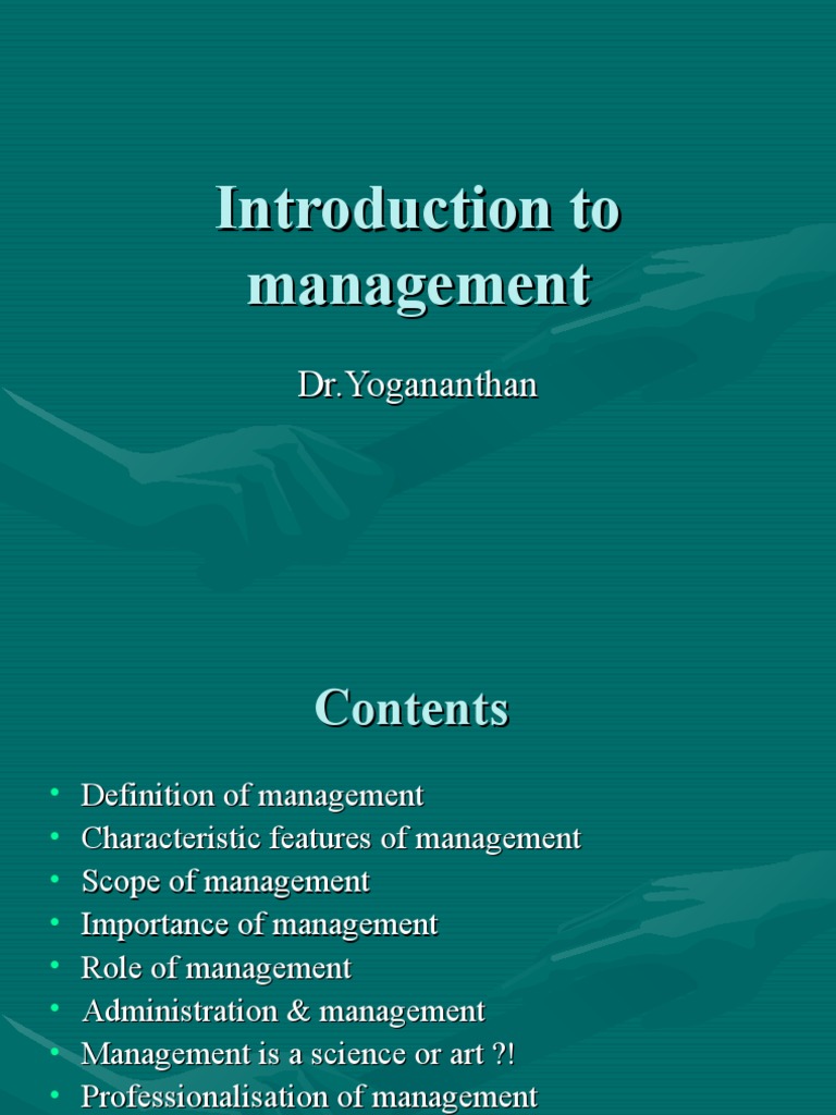 Intro To Management | PDF | Science | Profession