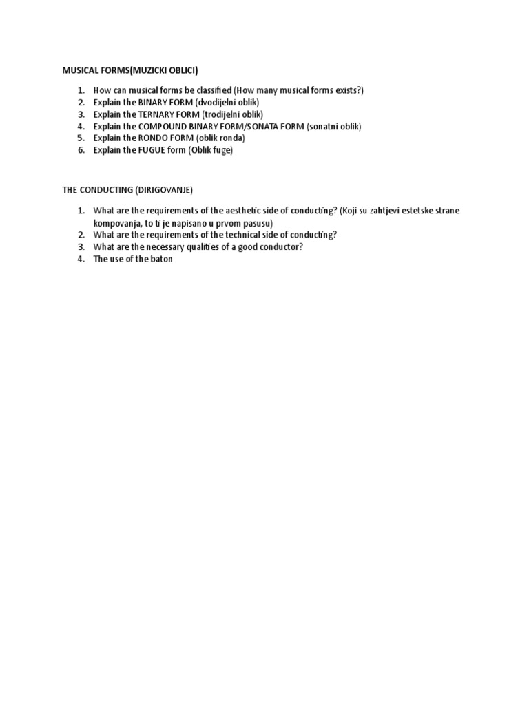 Musical Forms | PDF