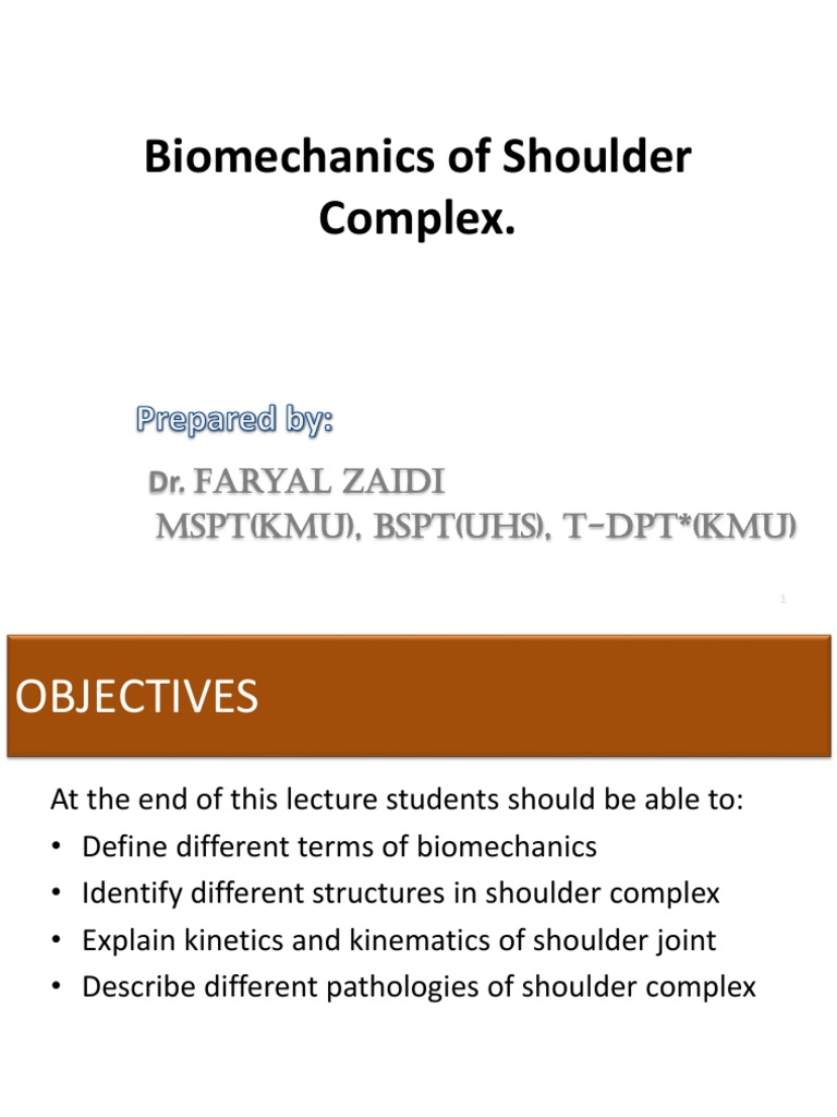Biomechanics of Shoulder Complex Part 1 | PDF | Anatomical Terms Of ...