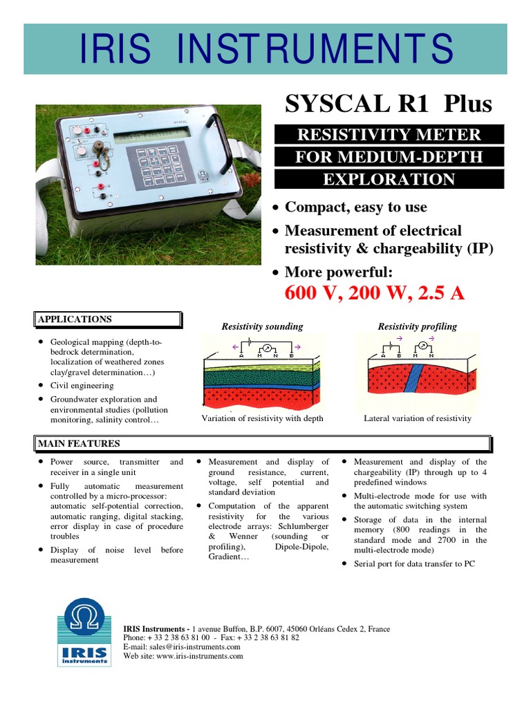 SYSCAL R1 Plus PDF | Download Free PDF | Battery (Electricity ...