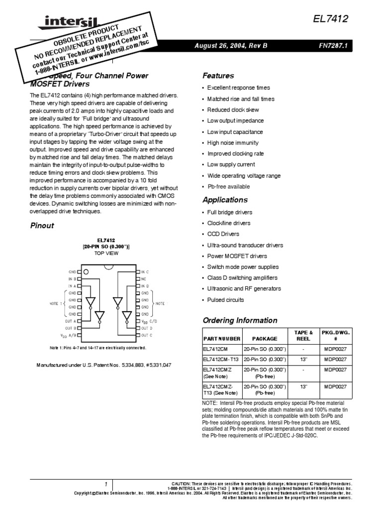 El 7412 | PDF | Mosfet | Power Supply