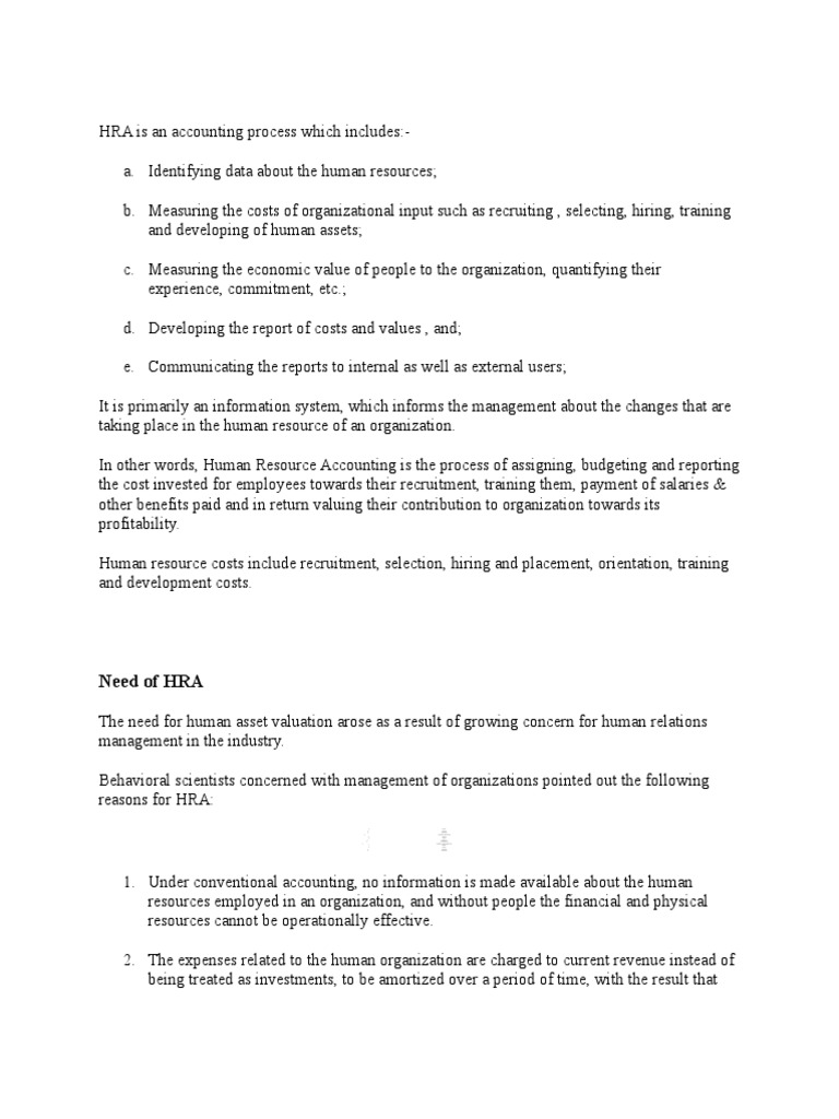 HRA Notes | Download Free PDF | Valuation (Finance) | Employment