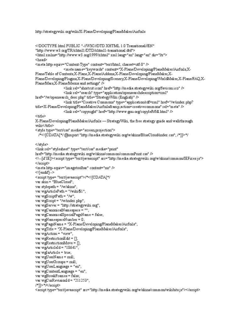 Airfoil Codes | PDF | Strategy Guide | Aircraft