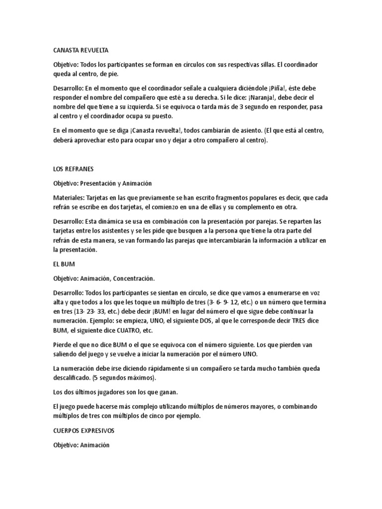 Canasta Revuelta | PDF | León | Ocio