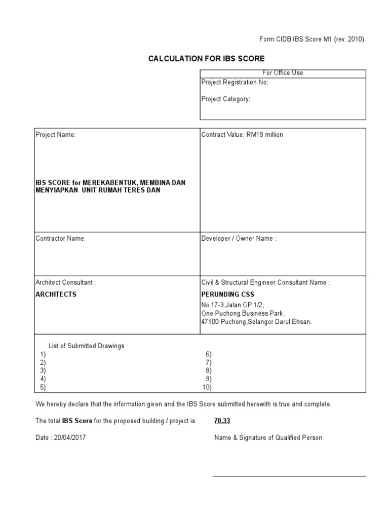 IBS Score | PDF | Wall | Precast Concrete