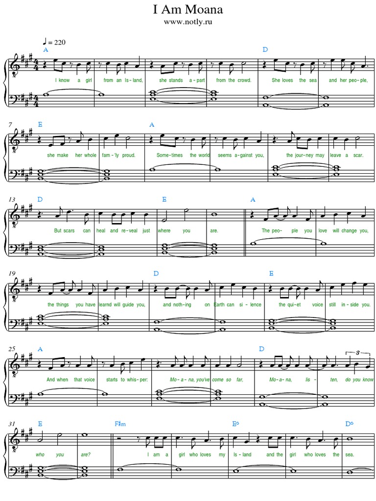 I Am Moana PDF | PDF