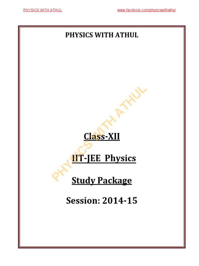 Iit Jee Physics Full Packed PDF | PDF | Electric Charge | Electric Field