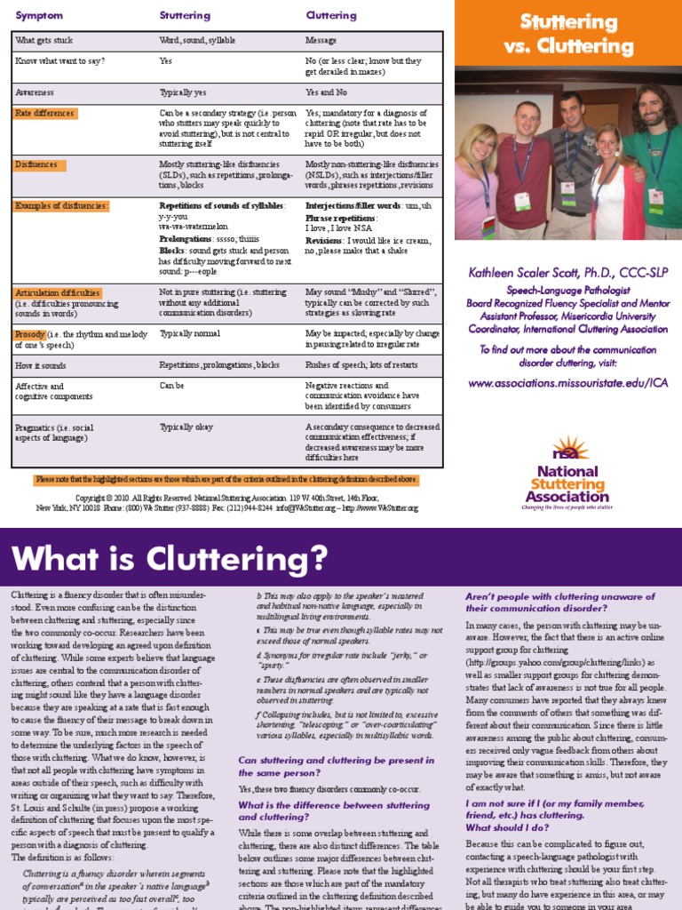 Stutter Vs Clutter | Download Free PDF | Stuttering | Interpersonal ...