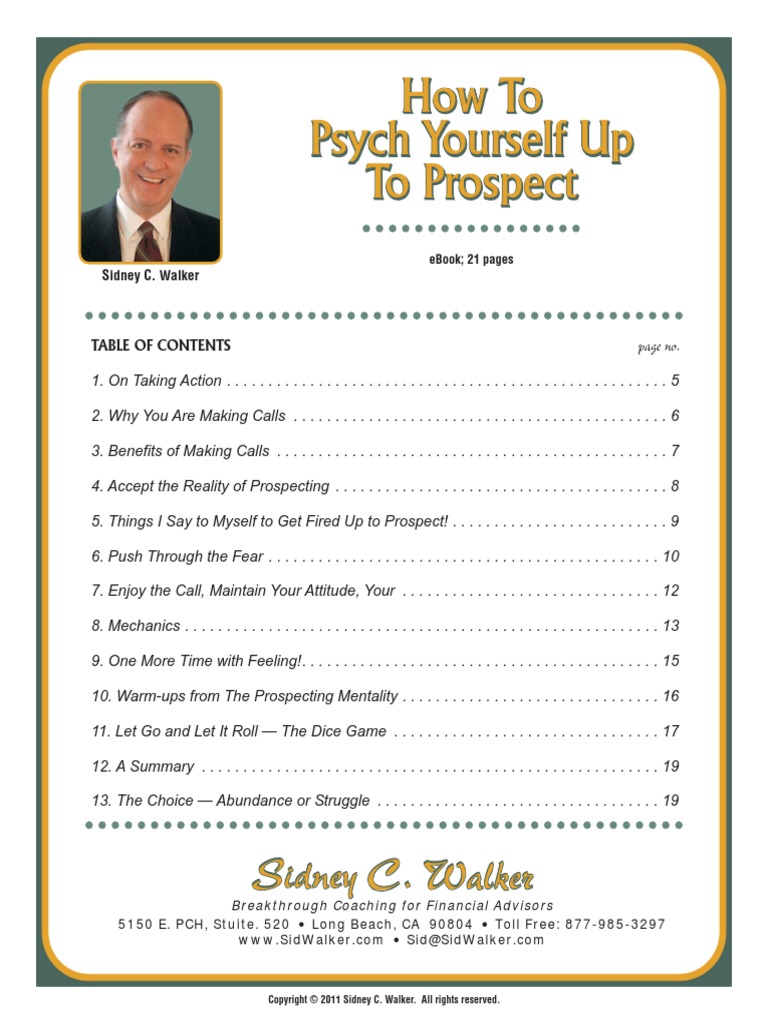 Psych Yourself Up (To Prospect) | PDF | Extraversion And Introversion ...