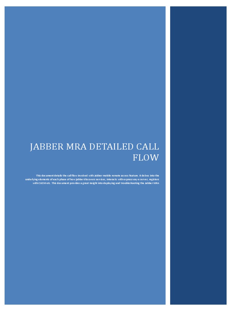 Jabber Mra Call Flow Detailed | PDF | Hypertext Transfer Protocol ...