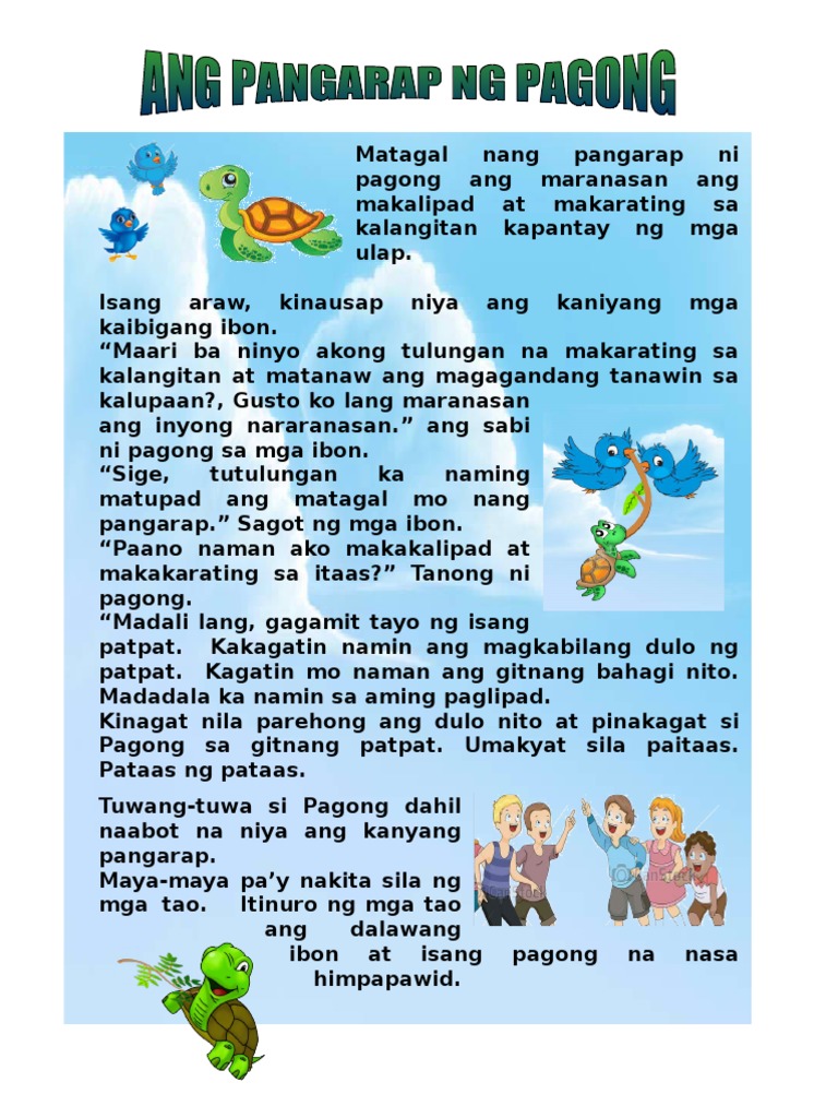 Ang Pangarap Ni Pagong | PDF