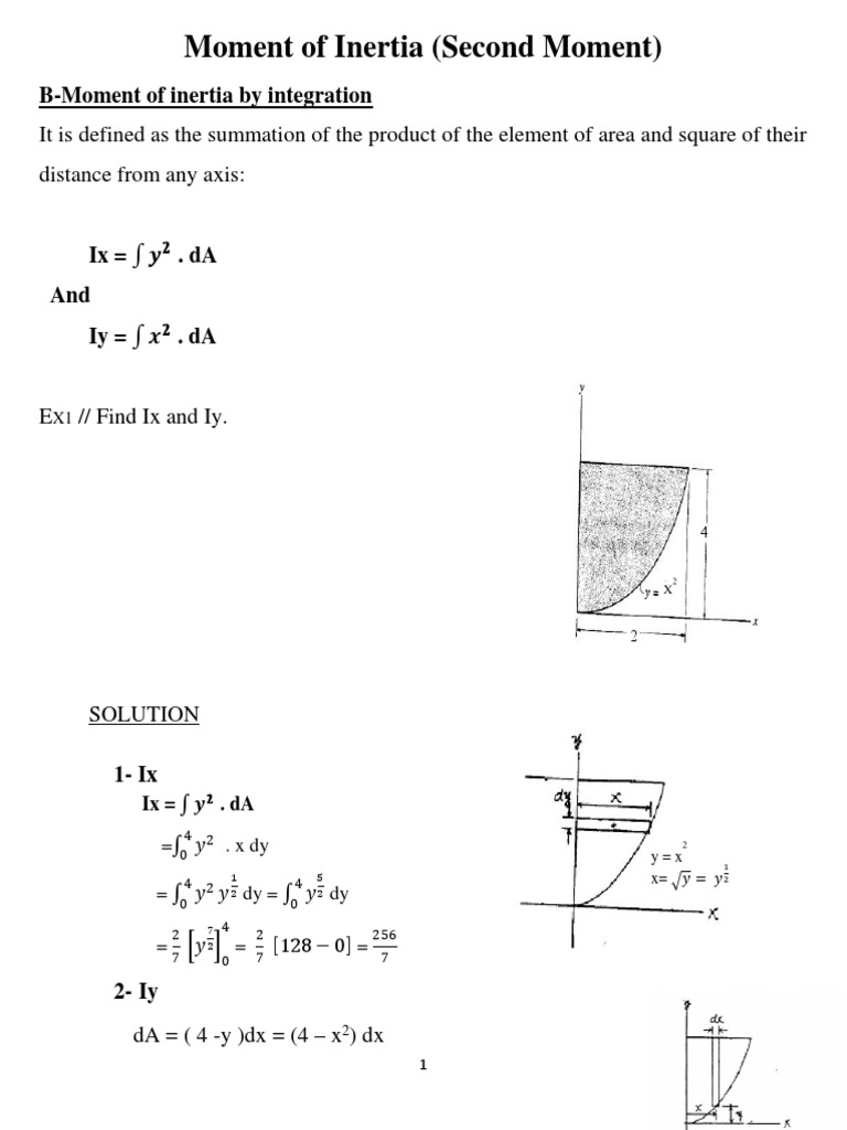 Moment of Inertia (Second Moment) | PDF | Teaching Methods & Materials