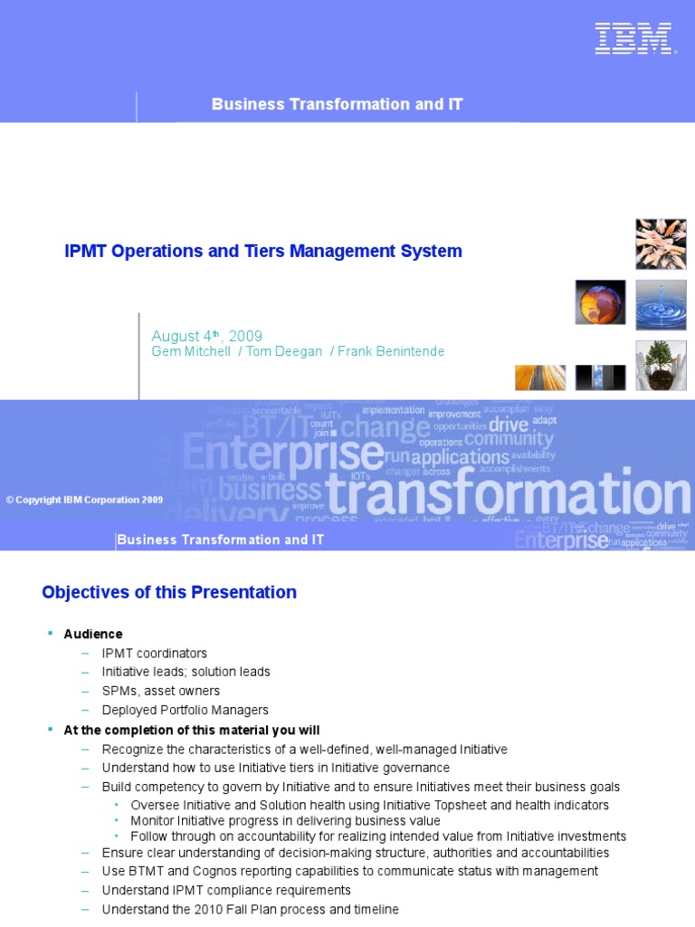 IPMT Guidance v1 | PDF | Goal | Business