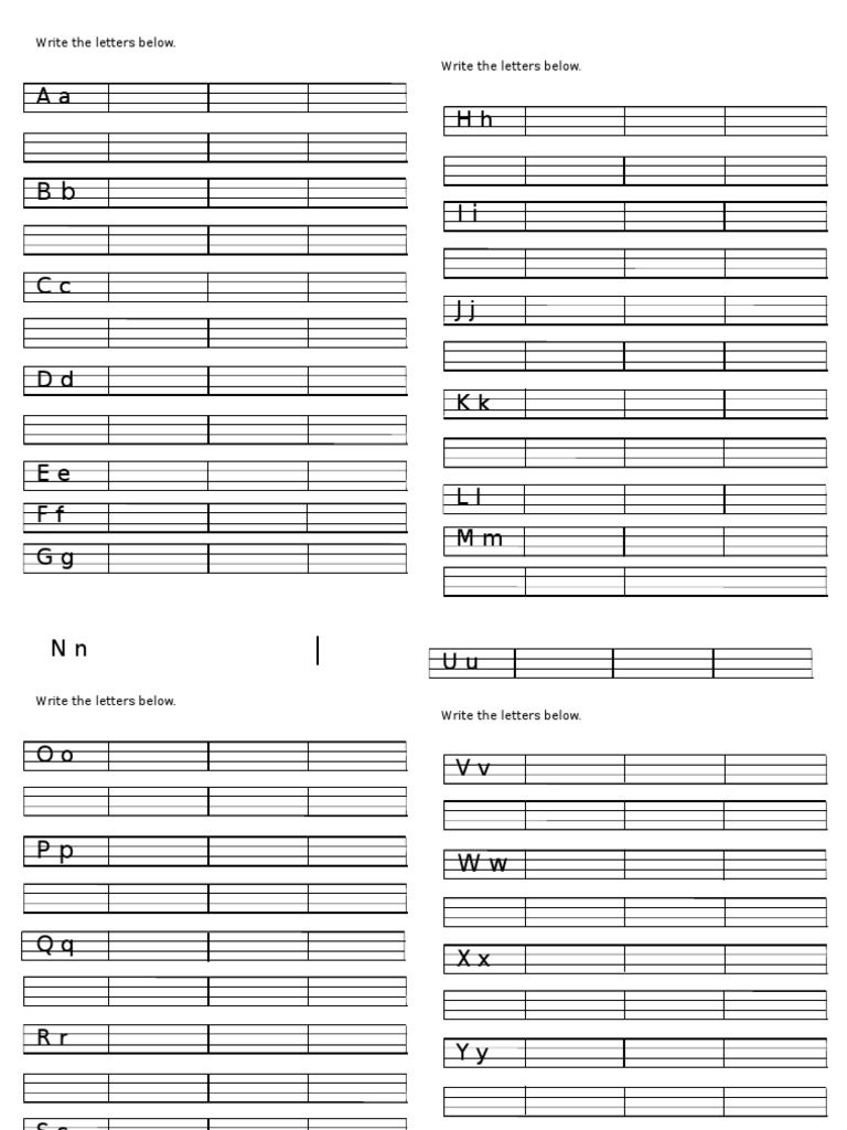 Alphabet Writing | PDF | Languages | Language Arts & Discipline