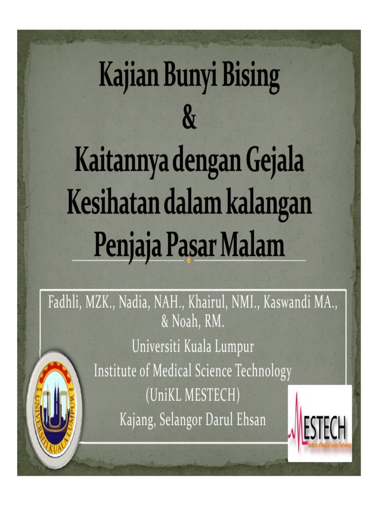 Slide - Bunyi Bising Di Pasar Malam | PDF