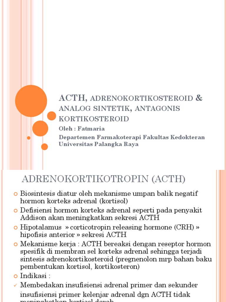 ACTH, Adrenokortikosteroid & Analog Sintetik, Antagonis | PDF
