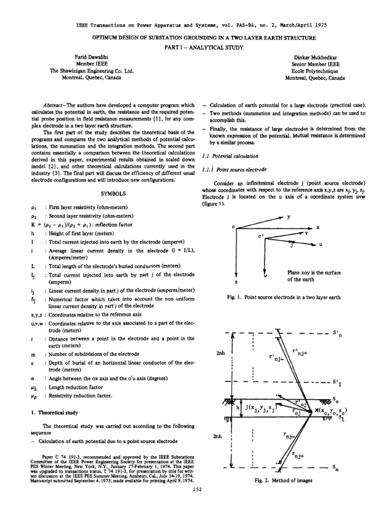 Optimum Design of Substation Grounding in A Two Layer Earth Structure ...